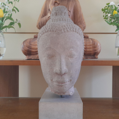 Cambodian Buddha head | Cambridge Buddhist Centre
